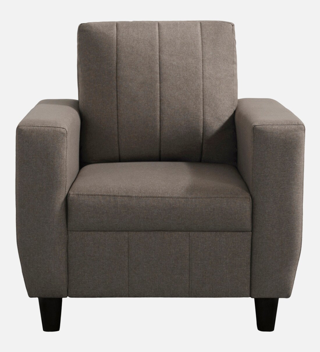 Buy Bae Fabric 1 Seater Sofa in Pebble Brown Colour by Sleepyhead ...