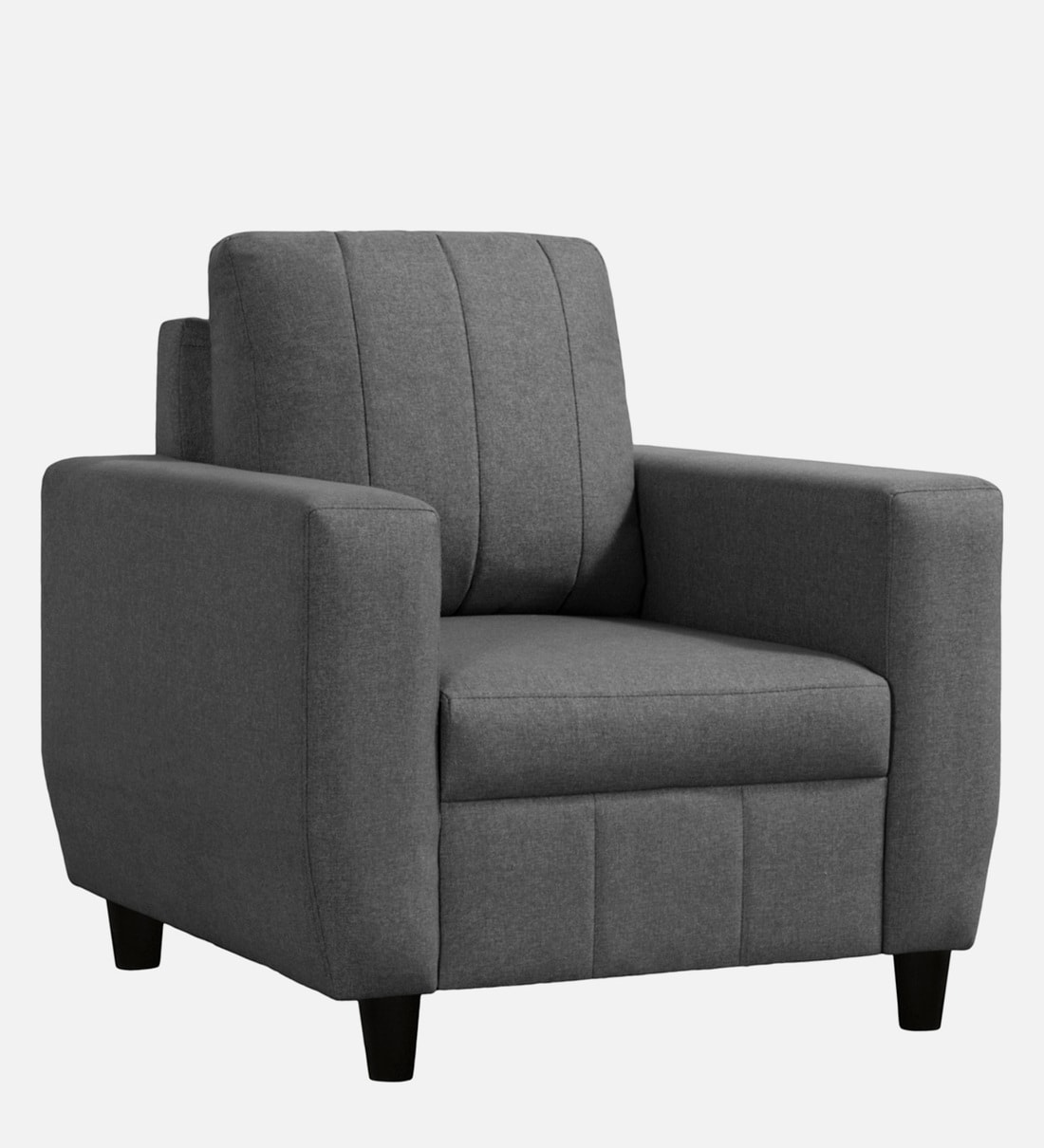 Buy Bae Fabric 1 Seater Sofa in Stone Grey Colour by Sleepyhead Online ...