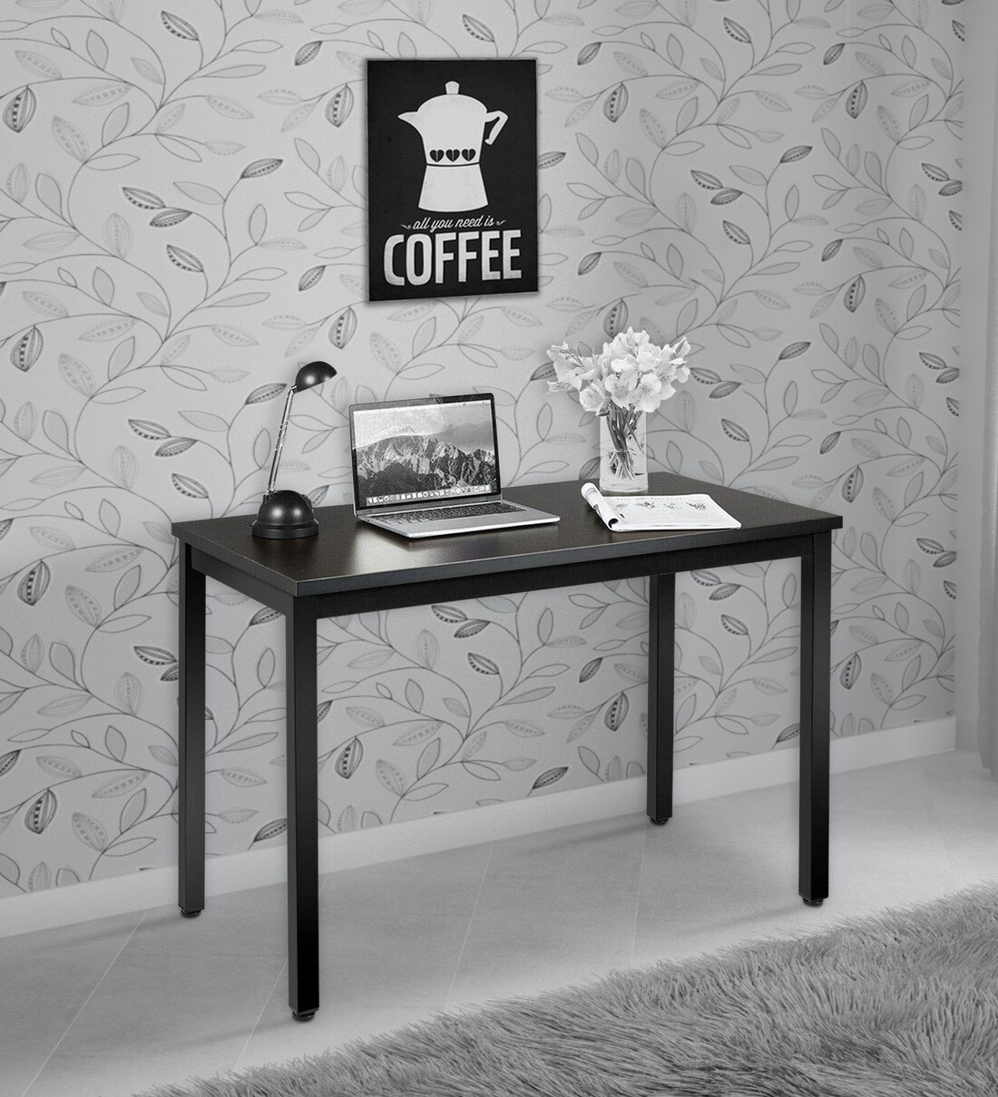 Buy Bale (Large) Metal Writing Table in Black Colour at 43% OFF by ...