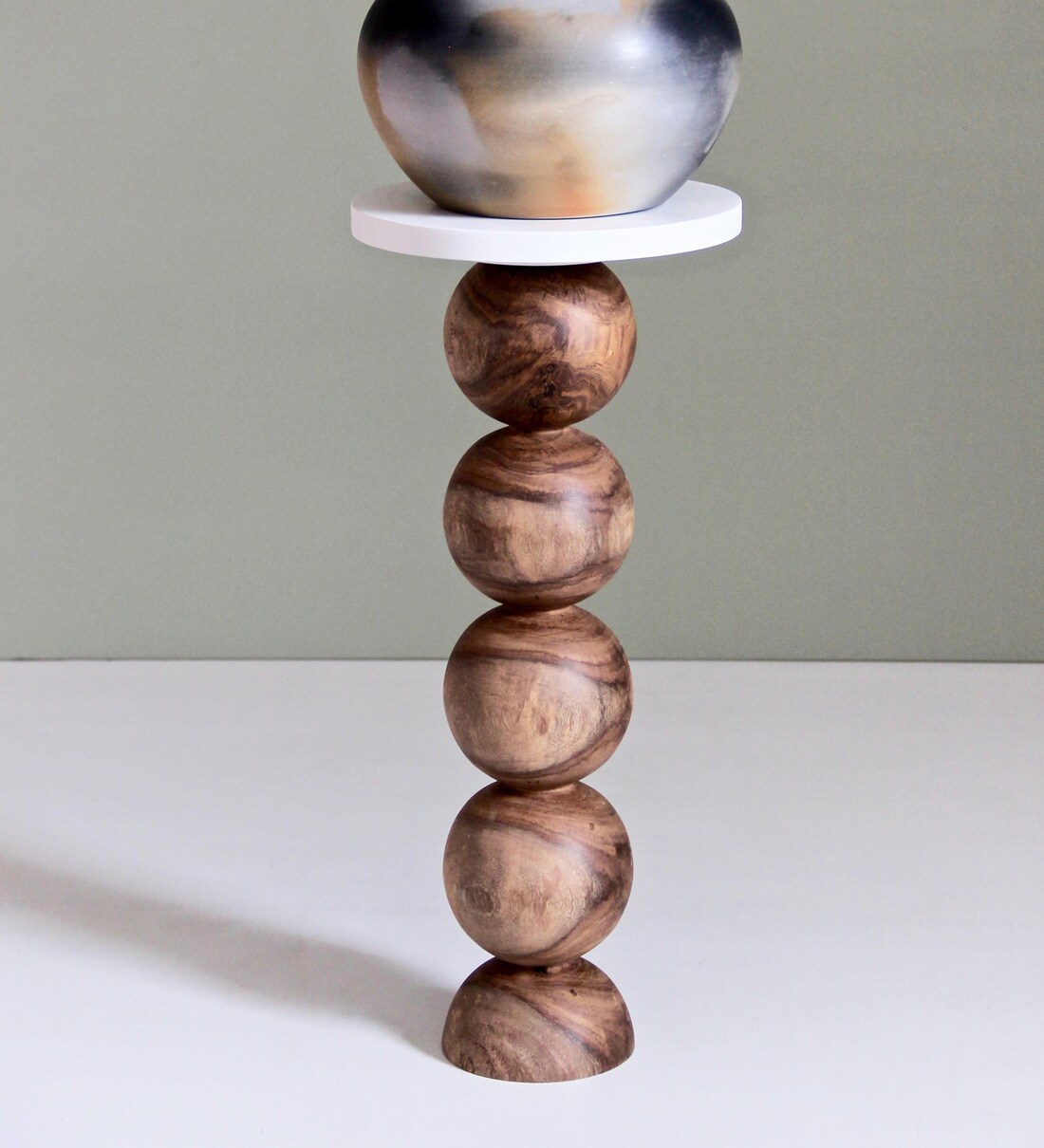 Buy Ball Sheesham Wood End Table in Natural Finish by Objectry Online - Modern End Tables - End ...