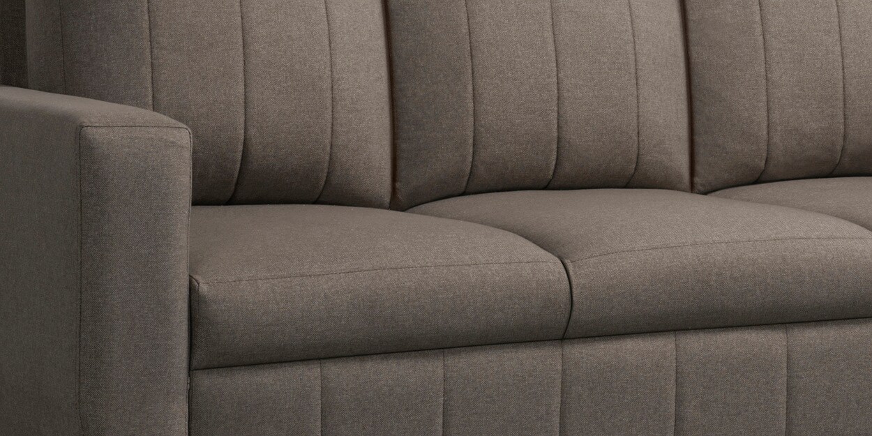 Buy Bae Fabric 3 Seater Sofa in Pebble Brown Colour by Sleepyhead ...