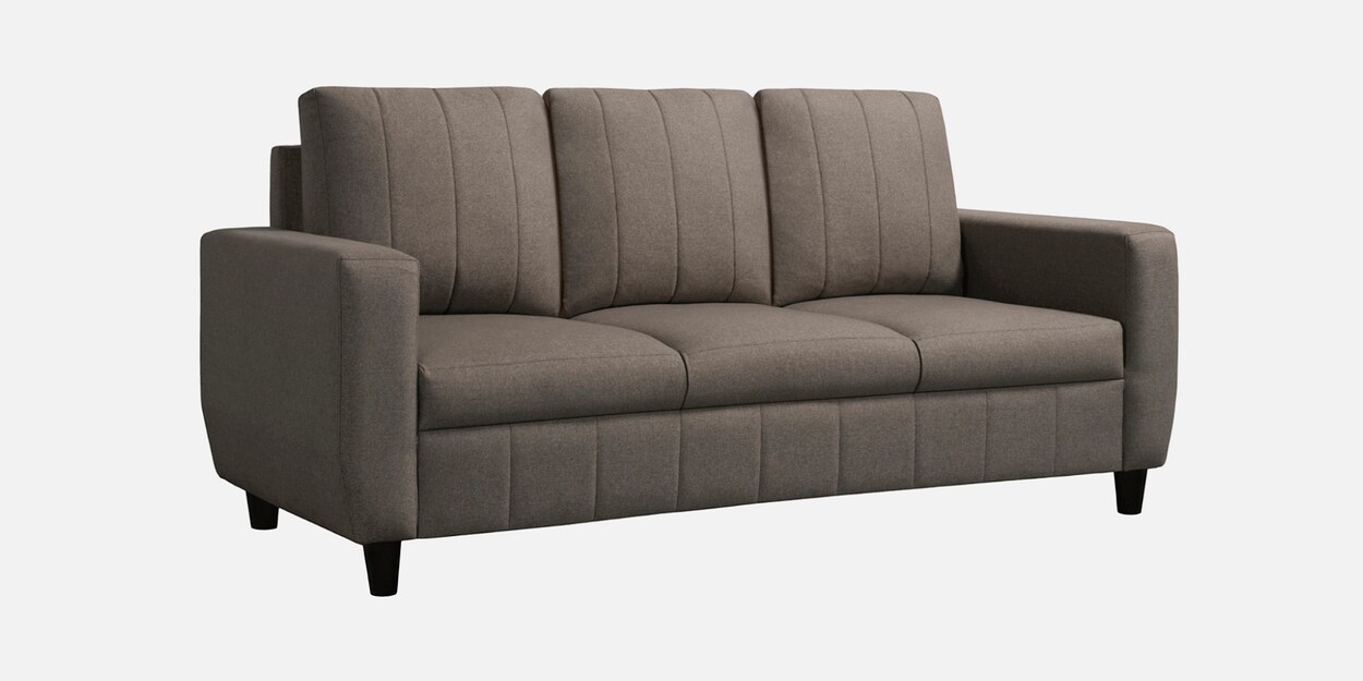Buy Bae Fabric 3 Seater Sofa in Pebble Brown Colour by Sleepyhead ...