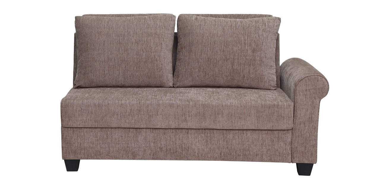 Buy Barcelona RHS 2 Seater With Lounger Light Brown Colour by Furnitech ...