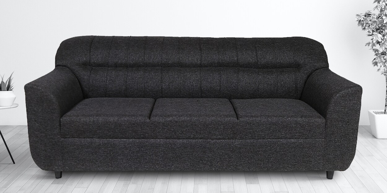Buy Batman Fabric 3 Seater Sofa in Charcoal Grey Colour at 40% OFF by ...