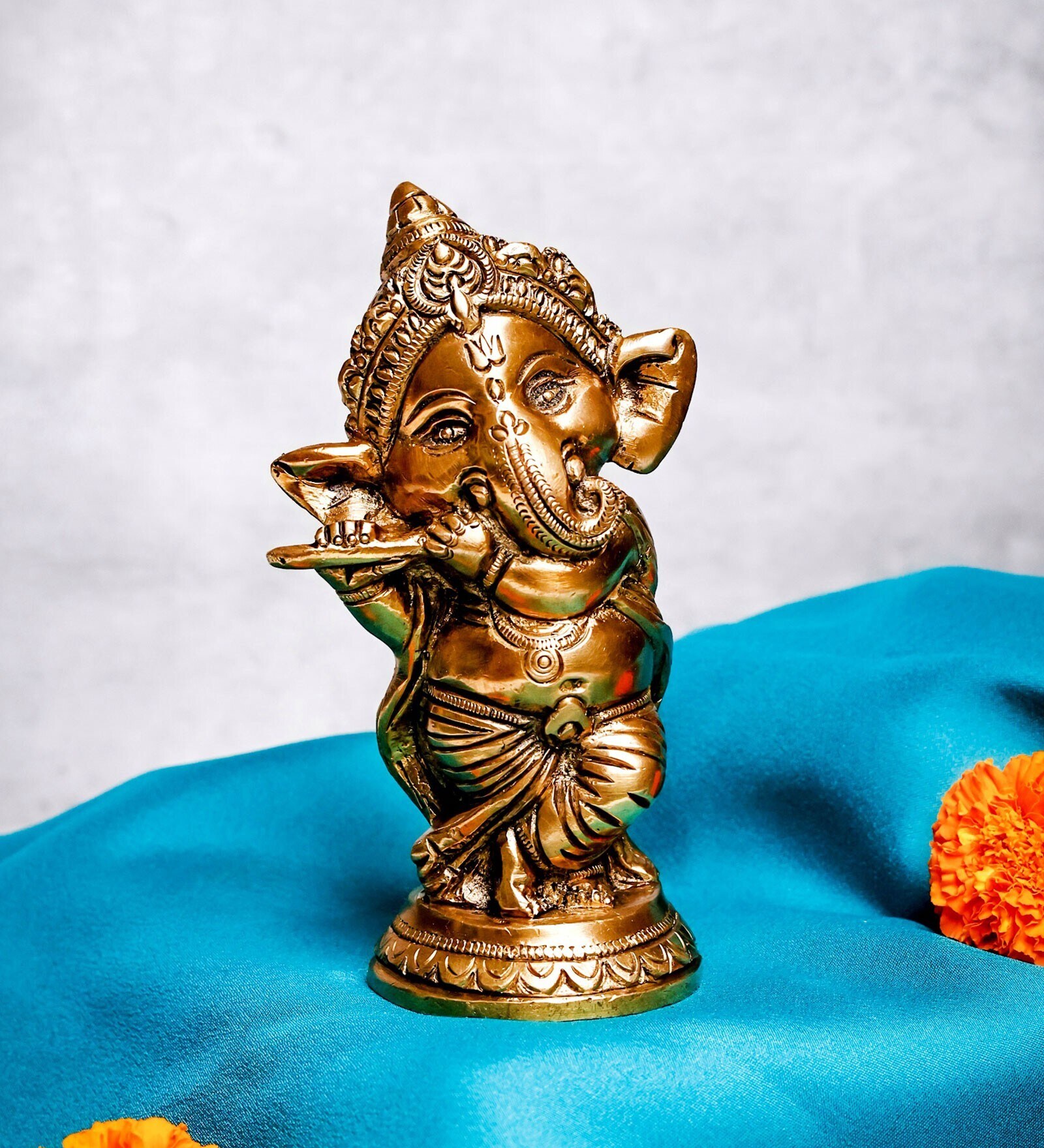 Buy Bal Ganesha With Basuri Brass Religious Idol at 42% OFF by The ...