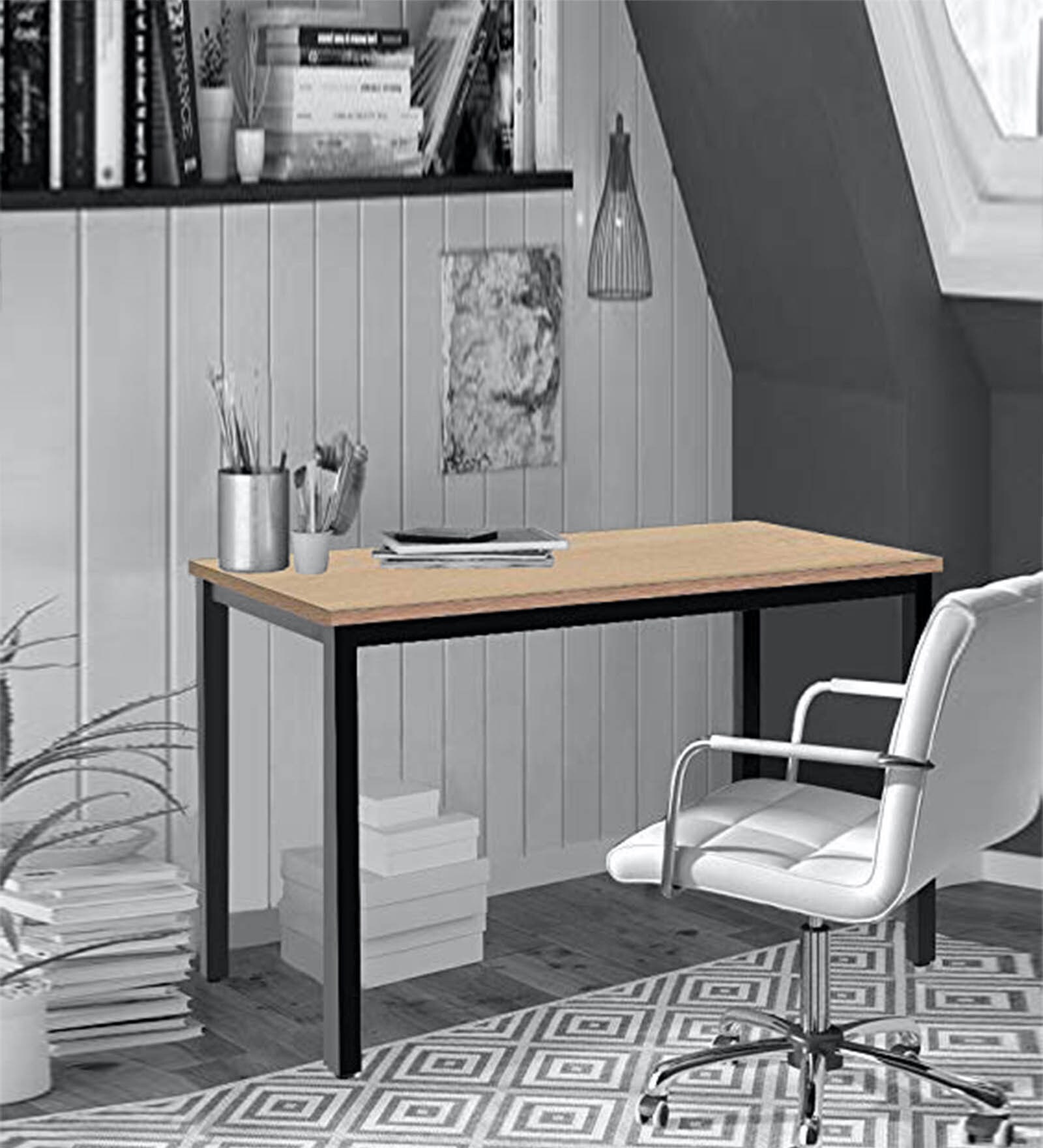 Buy Bale (Large) Metal Writing Table in Ice Beech Colour at 43% OFF by ...