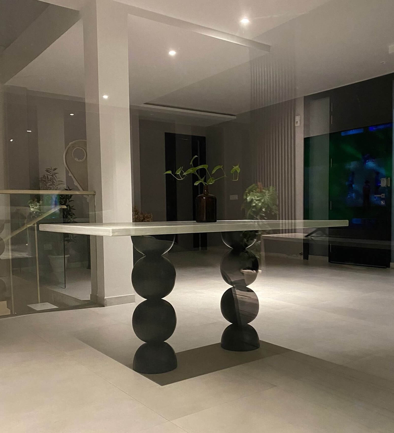 Buy Ball Pack4 Seater Dining Table In Black Colour at 100% OFF by Objectry | Pepperfry