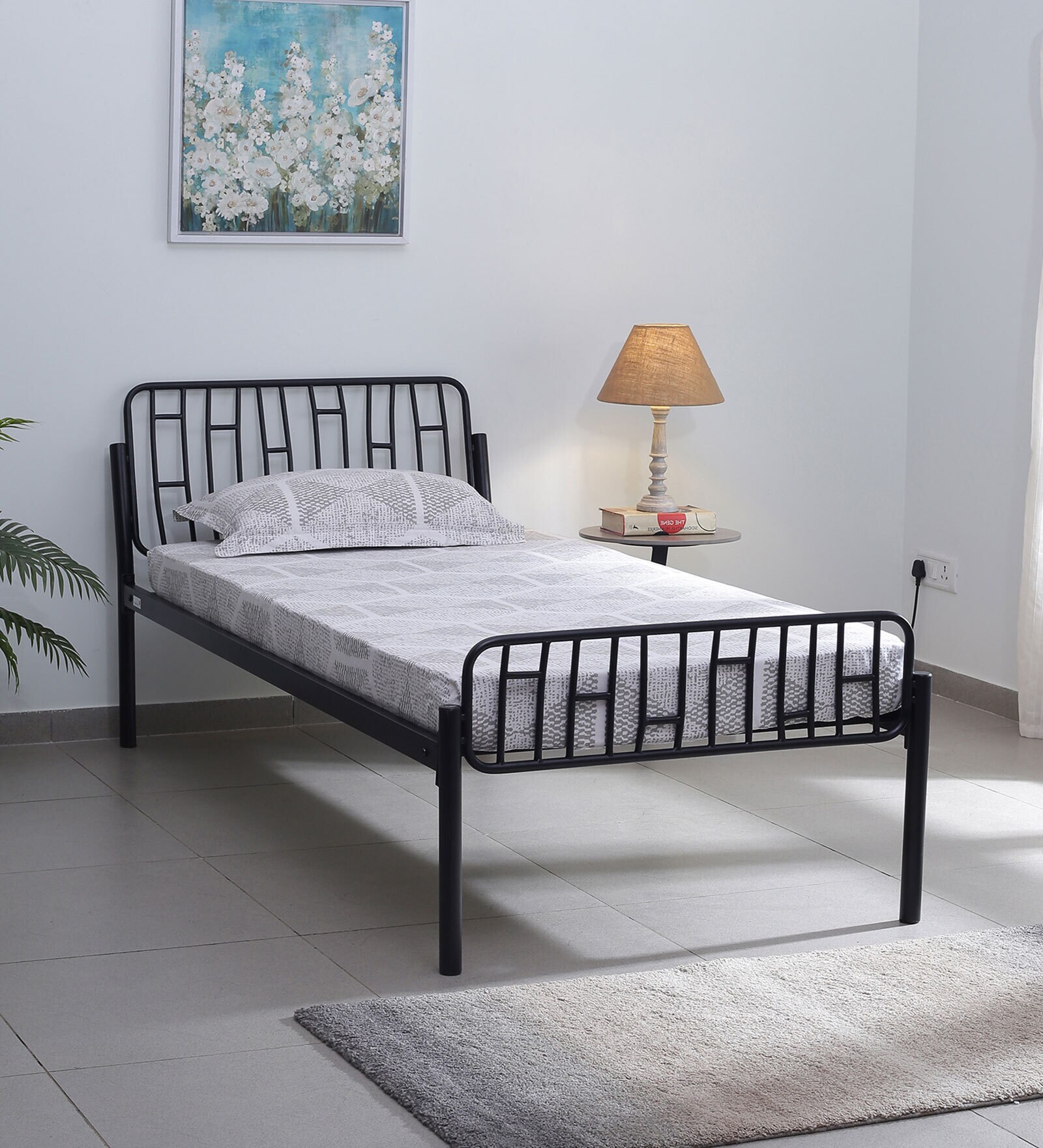 Buy Bambus Metallic Single Bed in Black Colour at 4% OFF by Mintwud ...