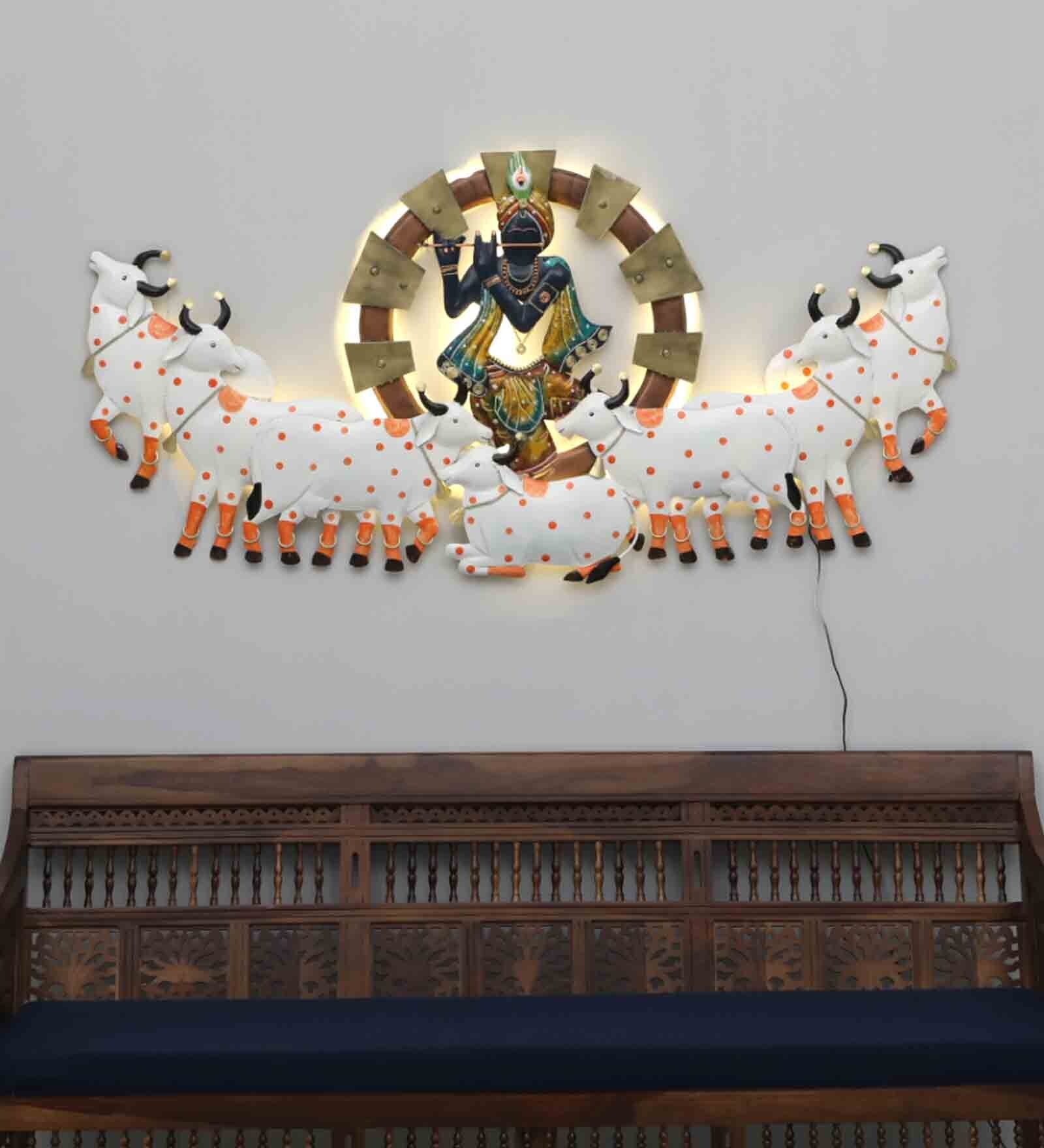 Buy Bansuri Playing Multicolor Metal Led Wall Art at 23% OFF by Kraphy ...