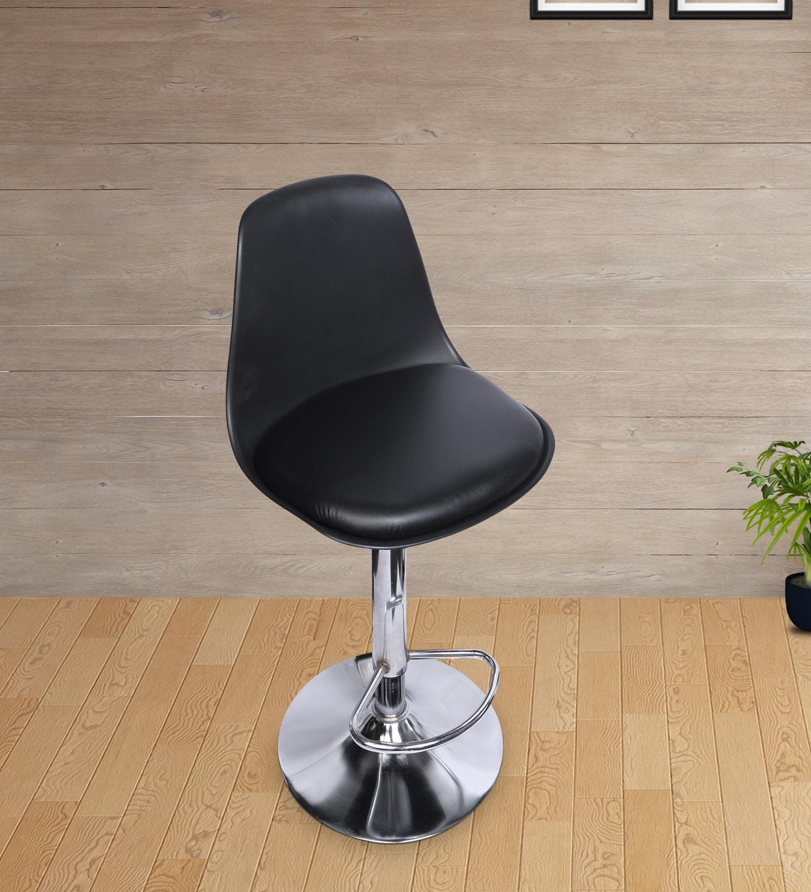 Buy Bar Stool With Foot Rest In Black Colour at 19% OFF by EFC | Pepperfry