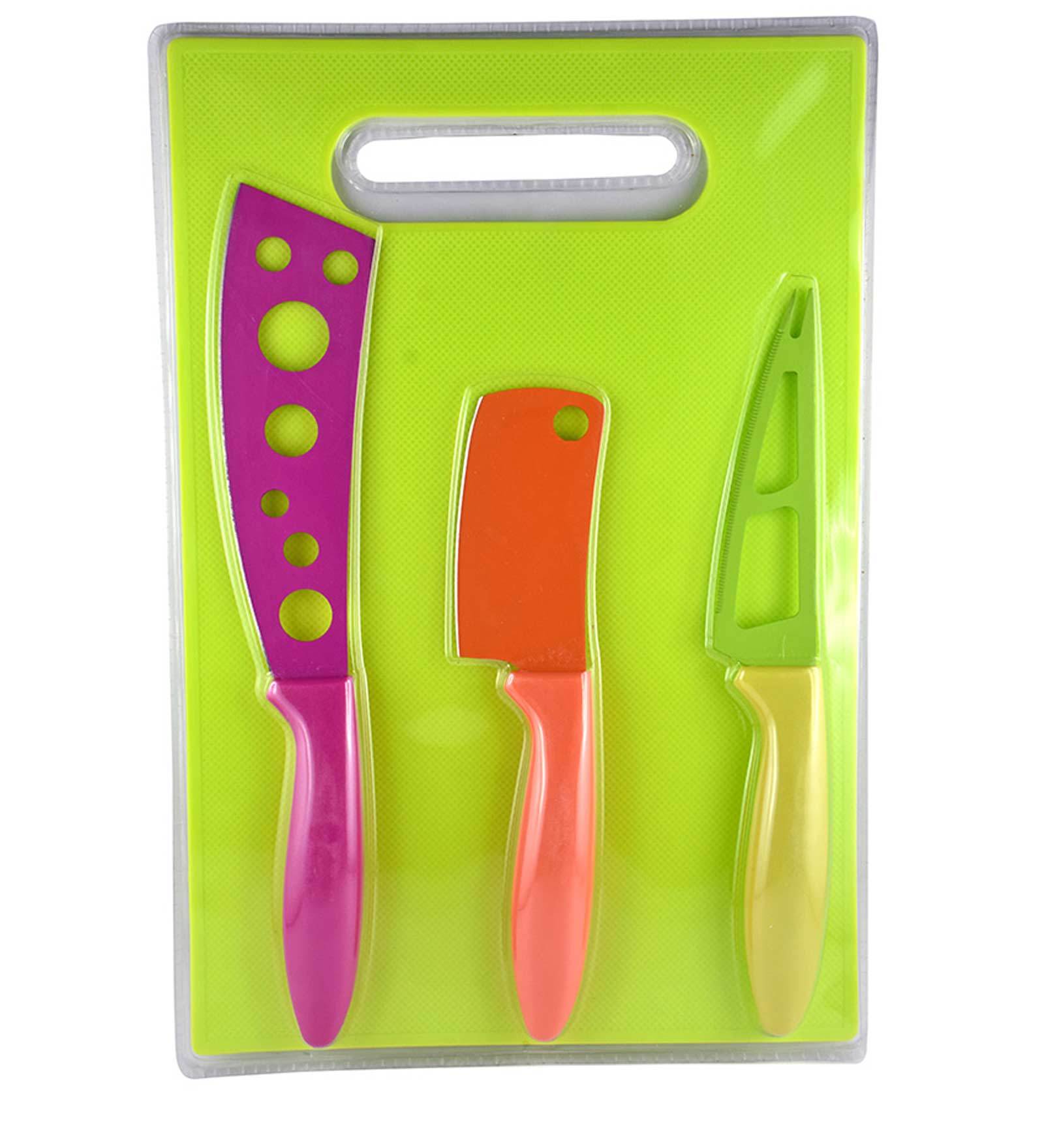 Buy Bar World Colorful Cheese Knife Set with Cheese Board Online ...