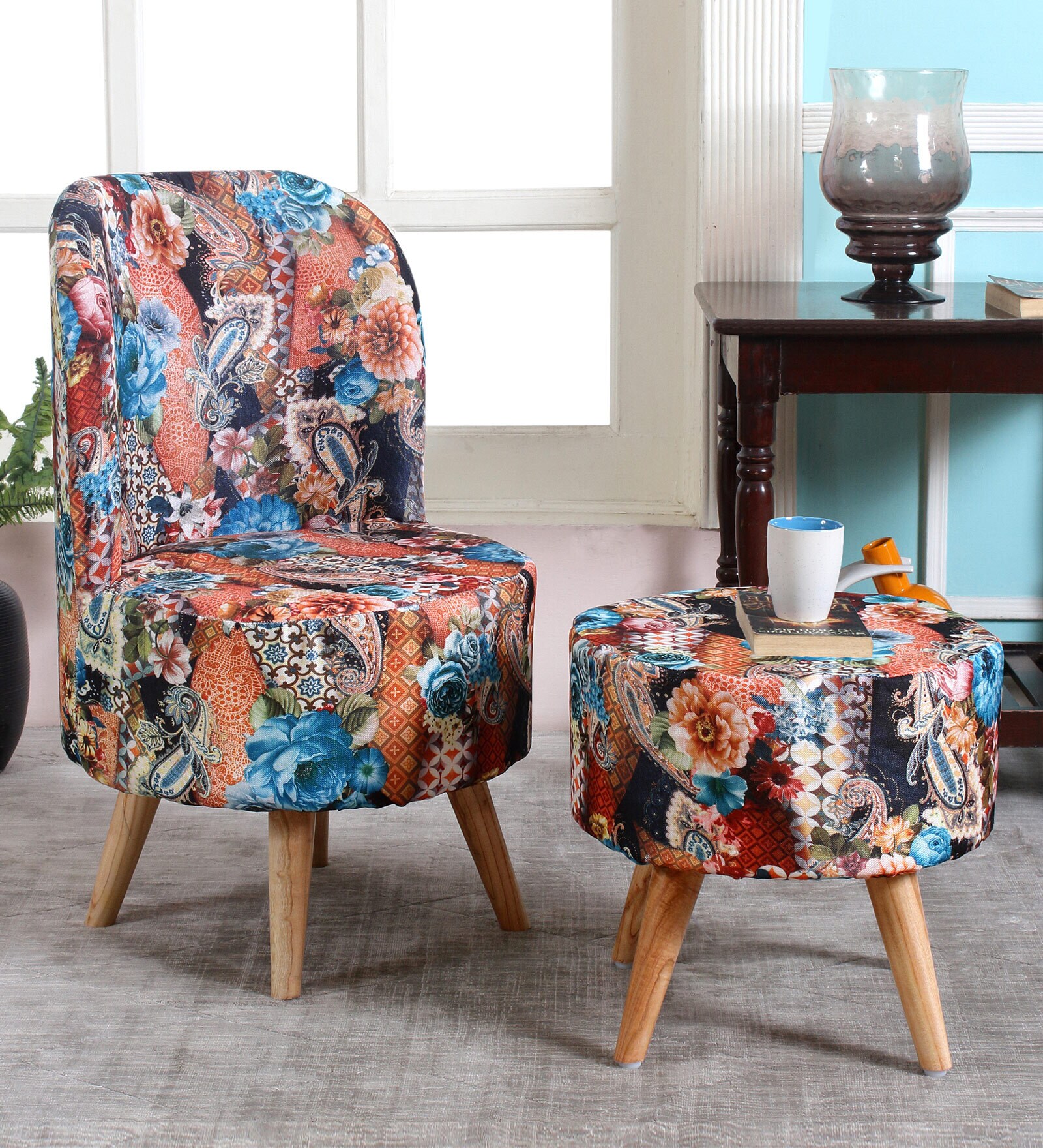 Buy Barrel Chair & Stool in Natural Finish at 36% OFF by COMFIDELITAS ...