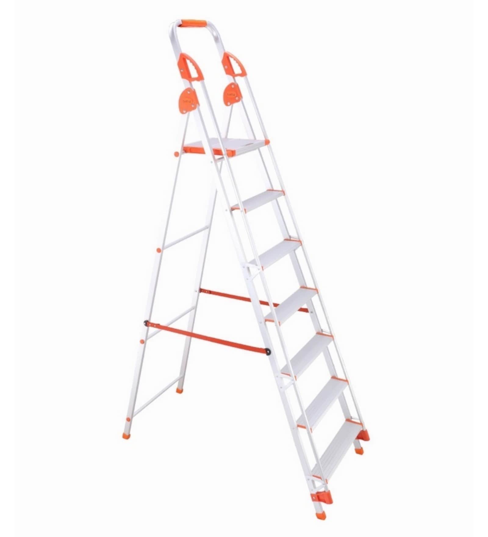 Buy 7 Steps 6 Ft Aluminium Step Ladder By Bathla at 2% OFF by Bathla ...
