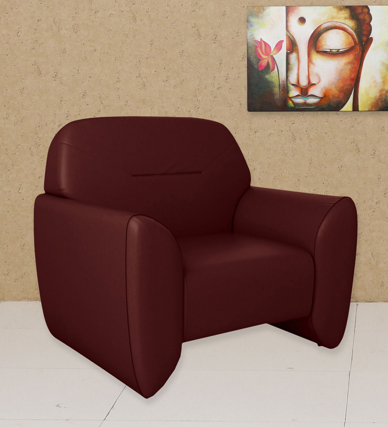 Buy Baymax 1 Seater Sofa in Wine Red Colour at 100% OFF by Godrej ...