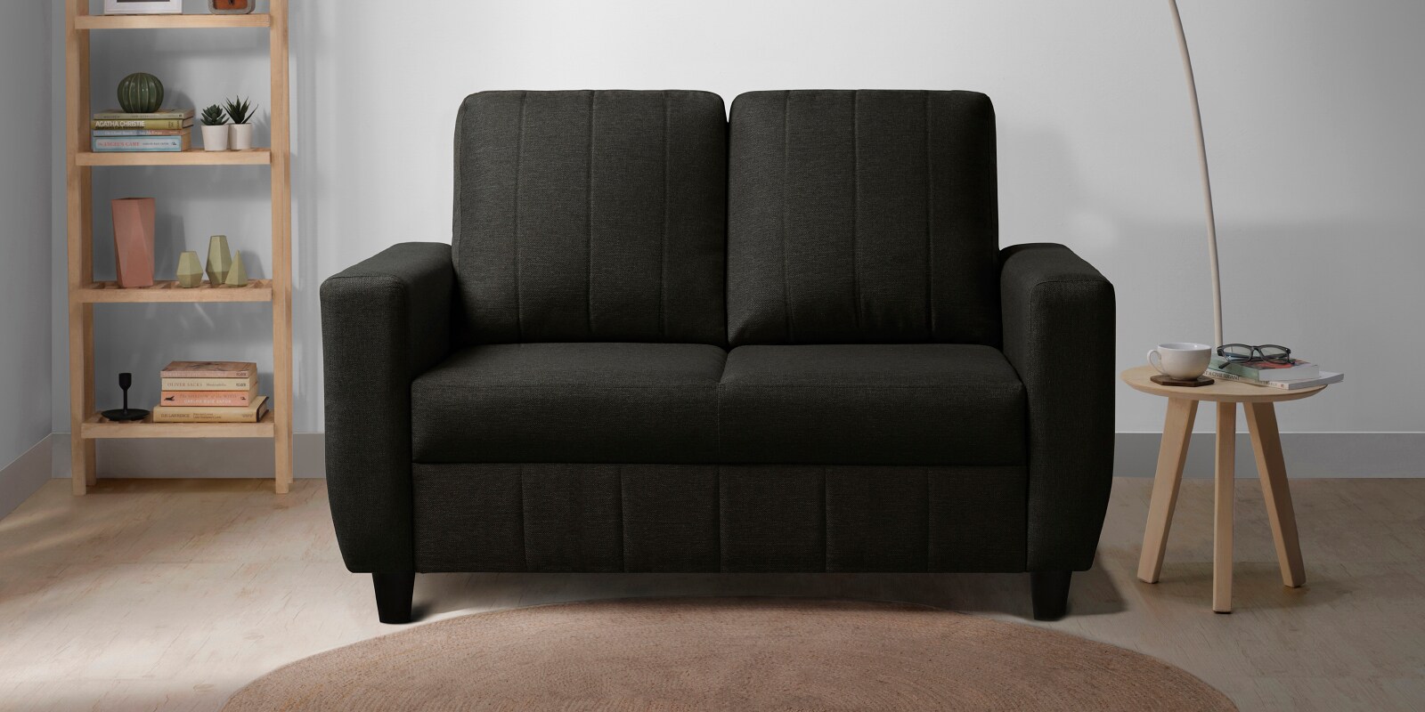 Buy Bae Fabric 2 Seater Sofa in Woody Brown Colour at 24% OFF by ...