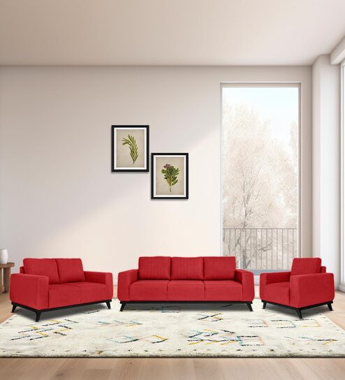 Red Sofa Sets Online @Upto 70% OFF | Pepperfry