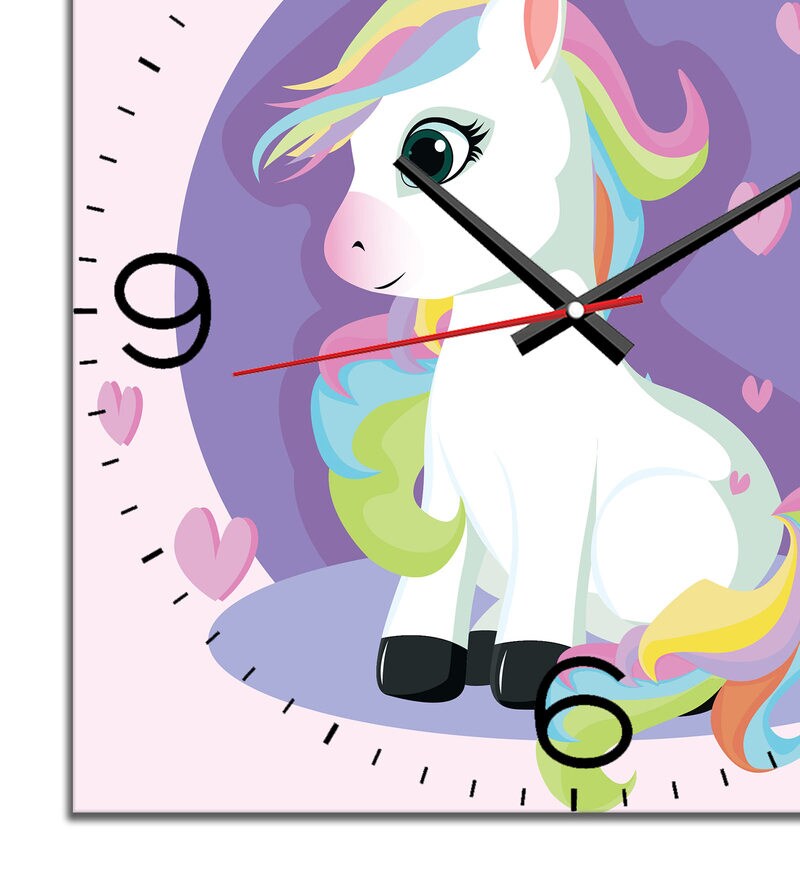 Buy Baby Unicorn Wall Clock in Multicolour by WENS Online - Kids Wall ...