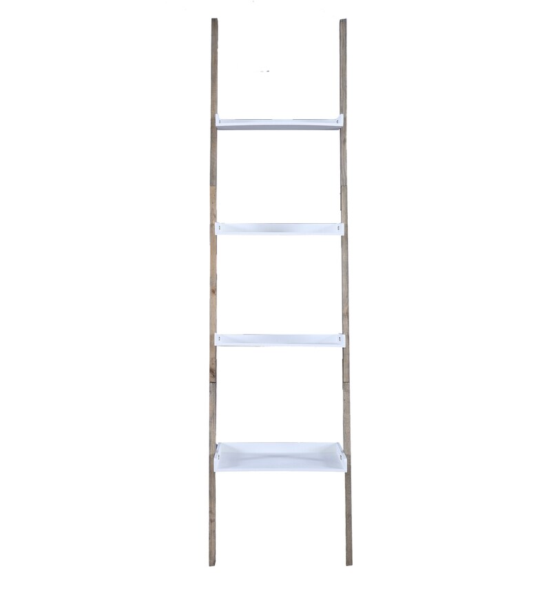 Buy Barnard Compact Ladder Display Unit & Book Shelf in White Colour by ...