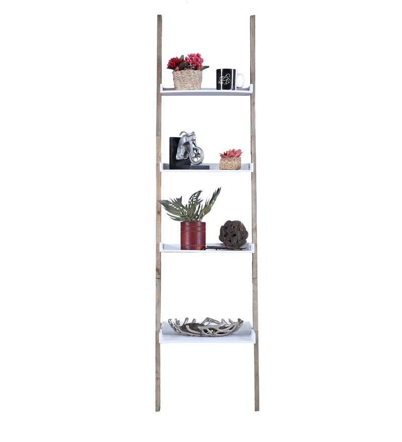 Buy Barnard Compact Ladder Display Unit & Book Shelf in White Colour by ...