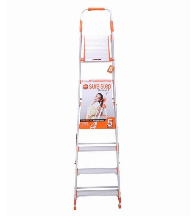 Buy 7 Steps 6 Ft Aluminium Step Ladder By Bathla Online - Step Ladders ...