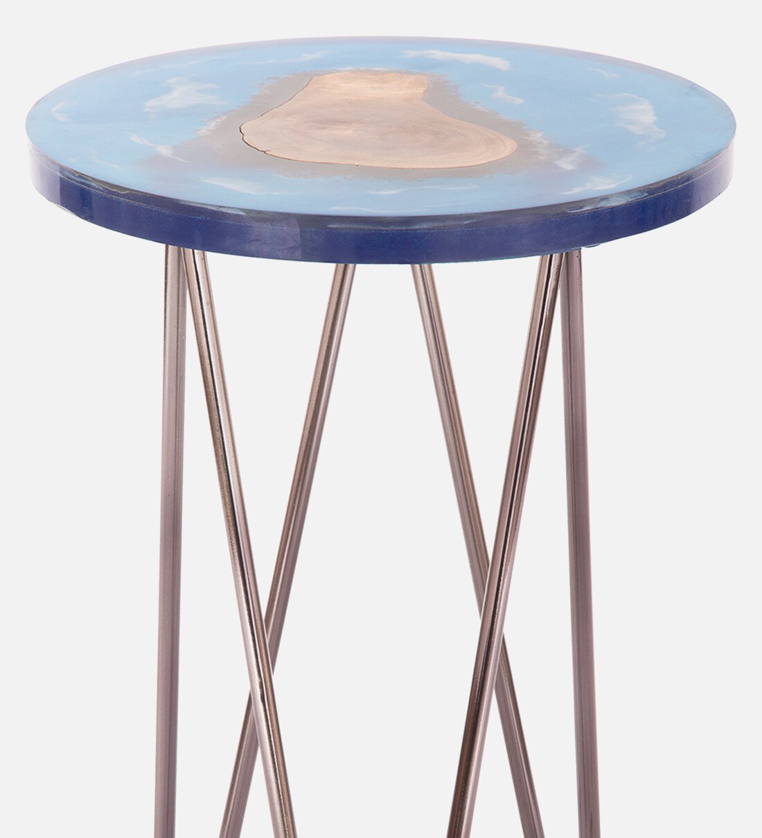 Buy Beach End Table in Blue Colour By Hn Hues Online - Contemporary End ...