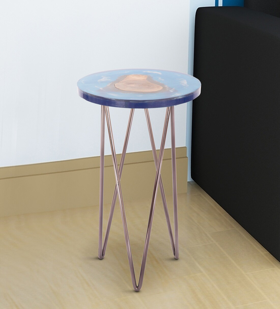 Buy Beach End Table in Blue Colour at 34% OFF by HN Hues | Pepperfry