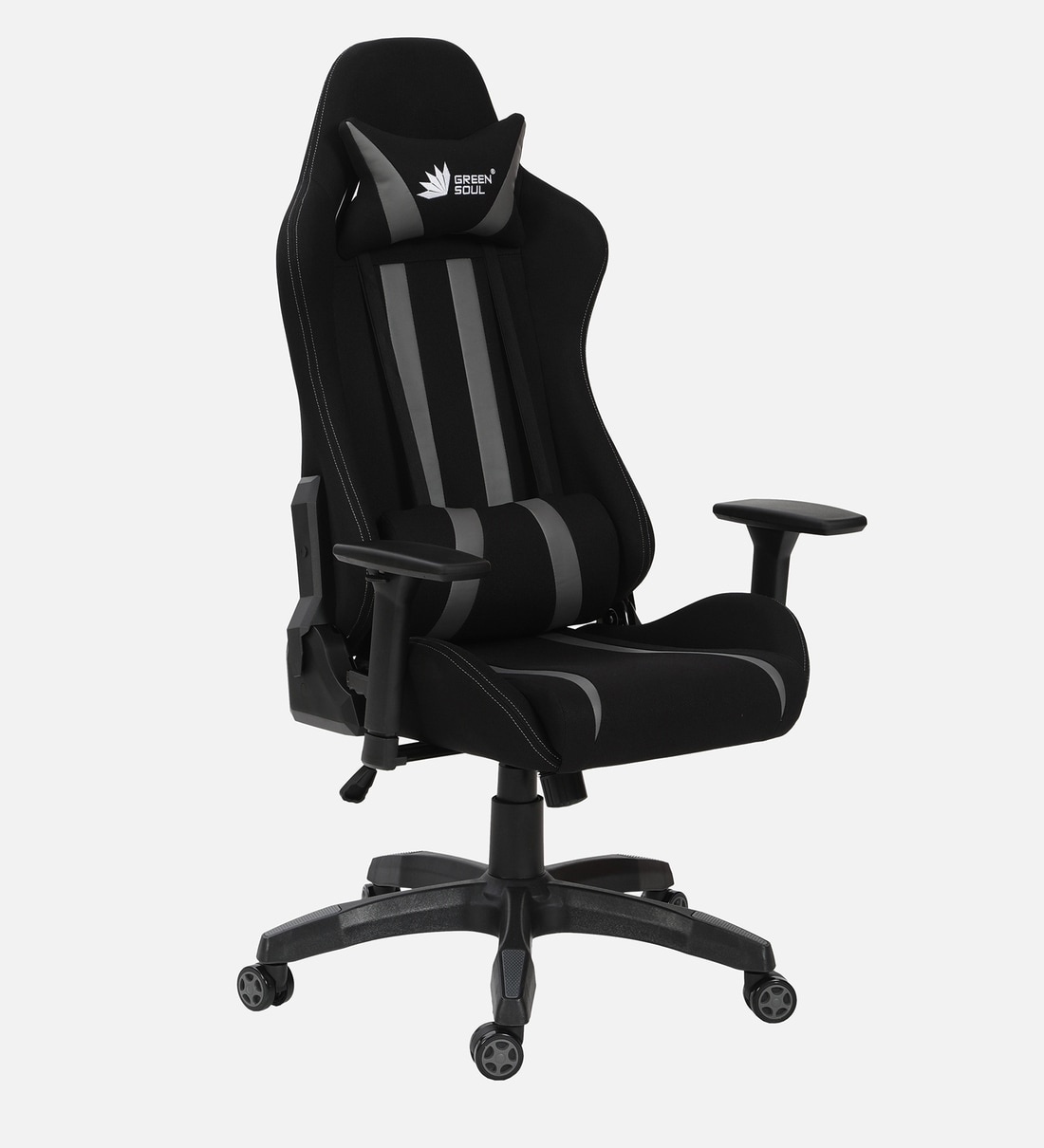 Buy Beast Fabric Gaming Chair in Black & Grey Colour by Green Soul ...
