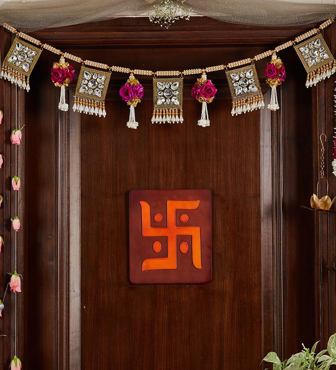 Buy Beautiful Golden And White Traditional Toran at 40% OFF by Swastik ...