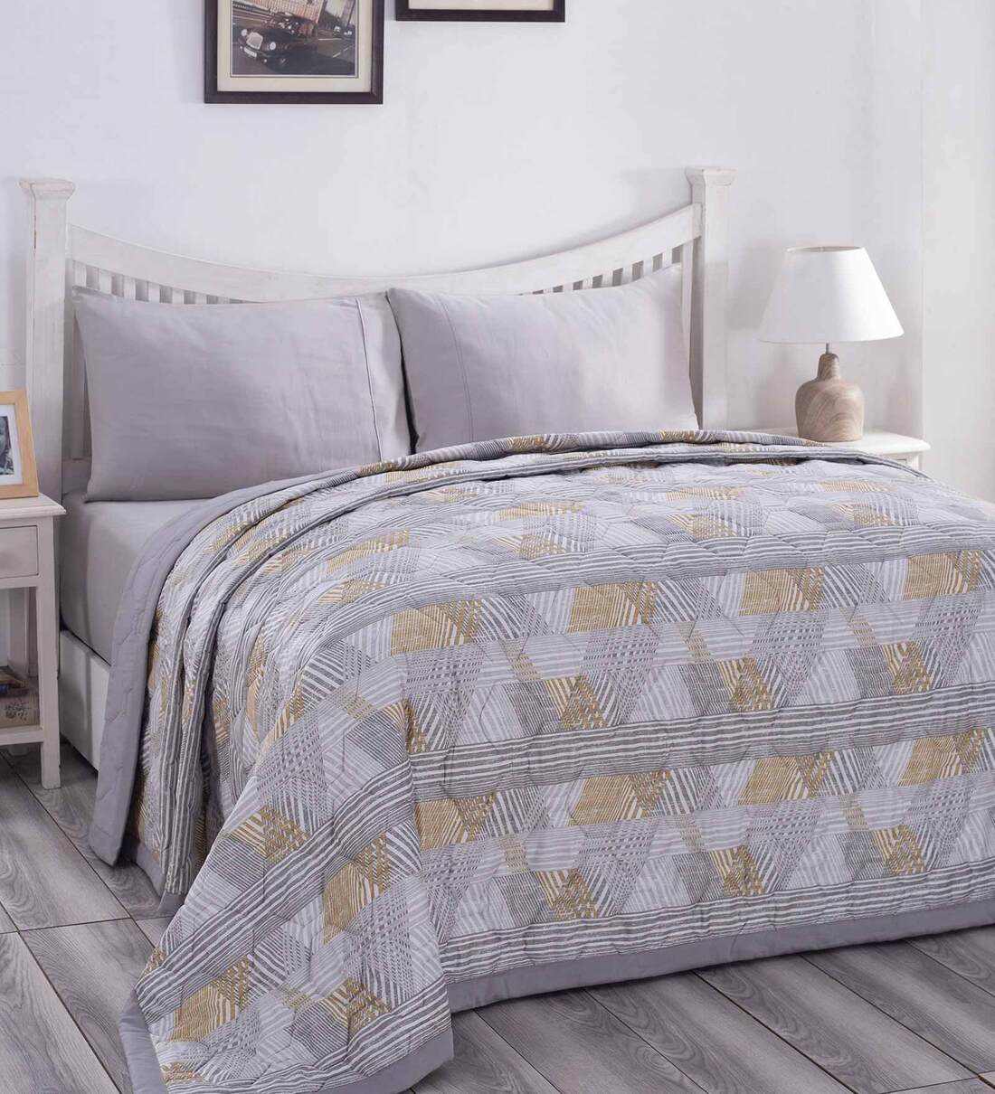 Buy Beige Cotton 120 Room Temperature Double Bed Quilt by Maspar at 26% ...
