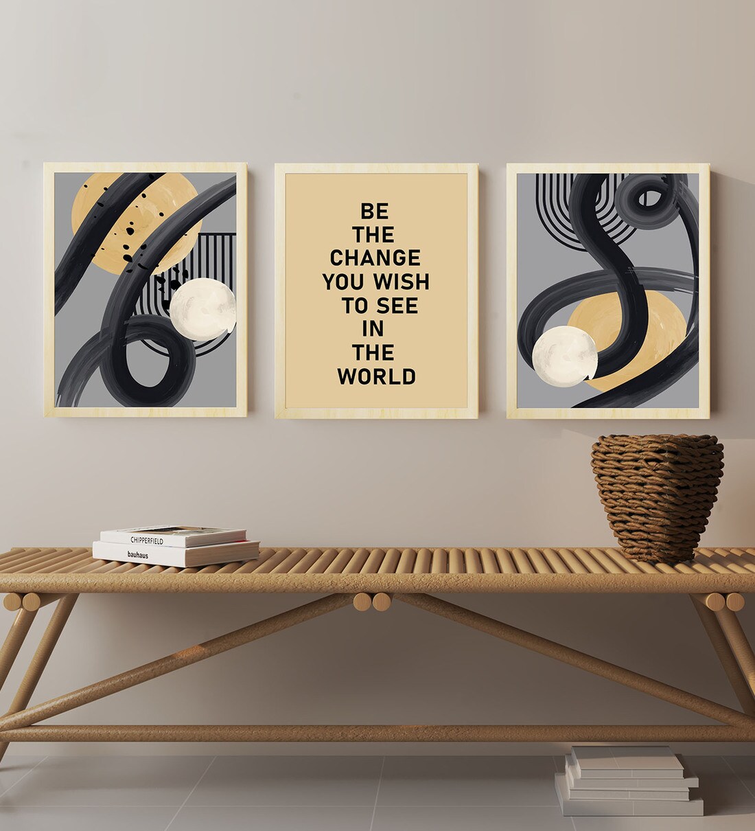 Buy Multicolour Engineered Wood (Set of 3) Art Prints at 77% OFF by Art ...