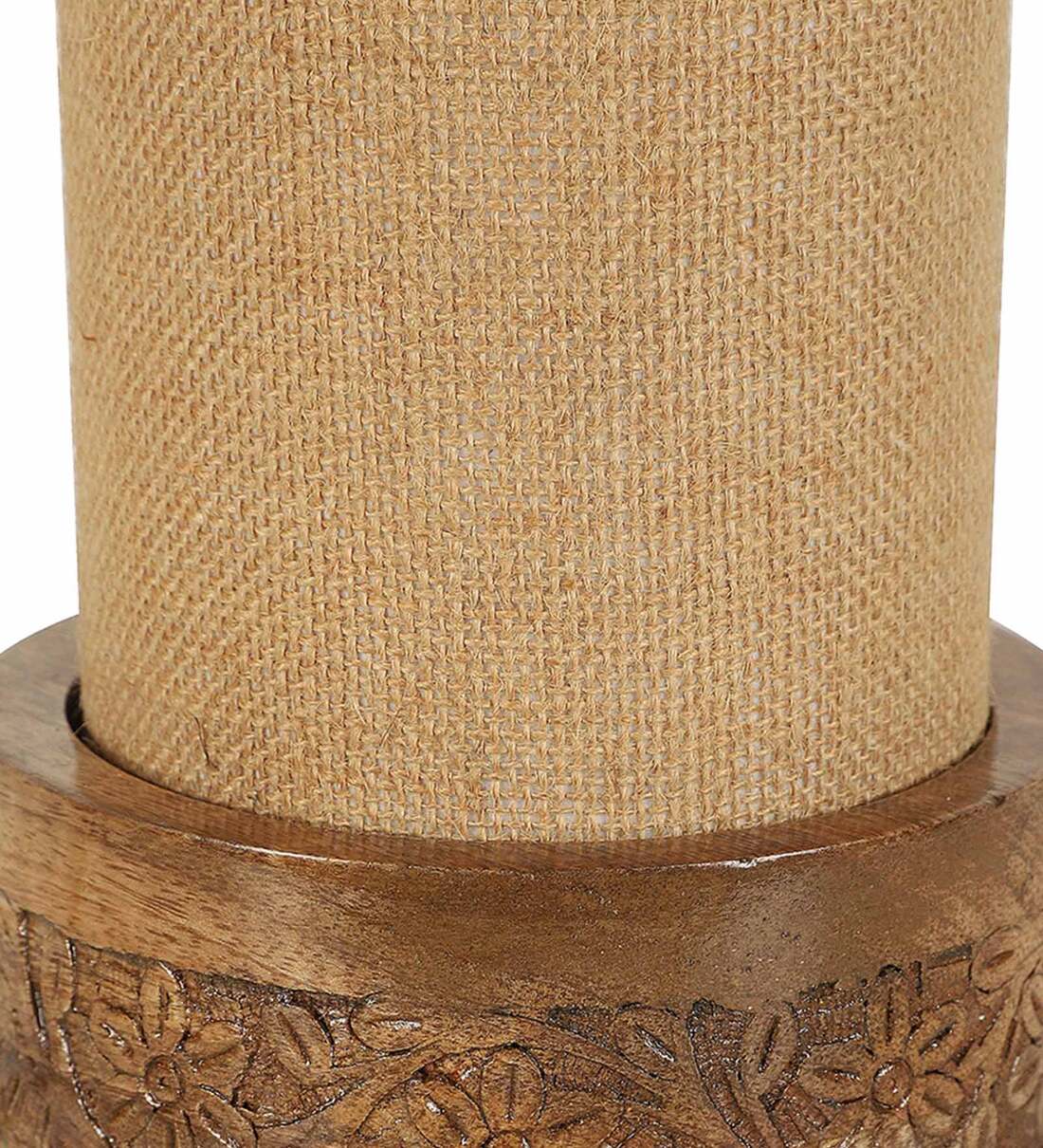 Buy Beige Jute Shade Table Lamp With Wood Base By New Era Online ...
