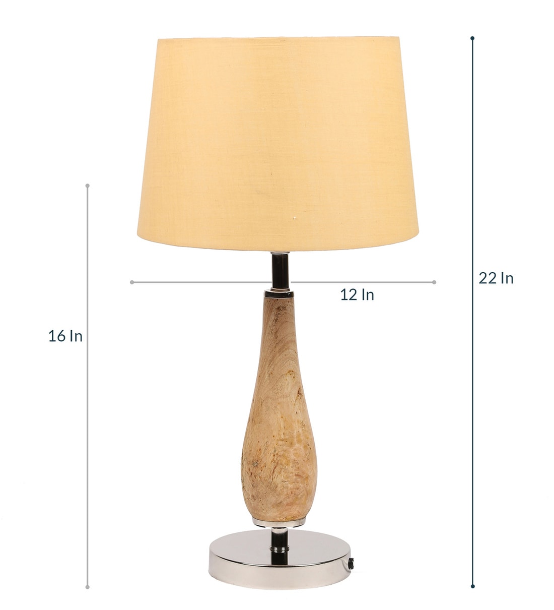 Buy Beige Shade Table Lamp With Wood Base - By Sapphire Online - Wood ...