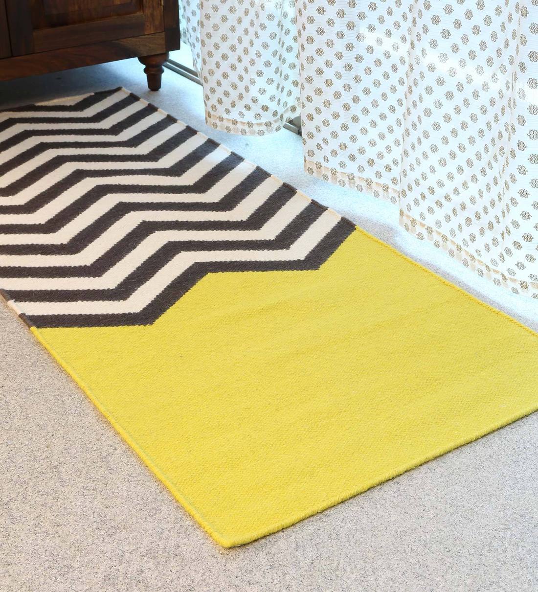 2x5 Feet Midcentury Modern Traditional Wool Polyester Handcrafted Rug ...