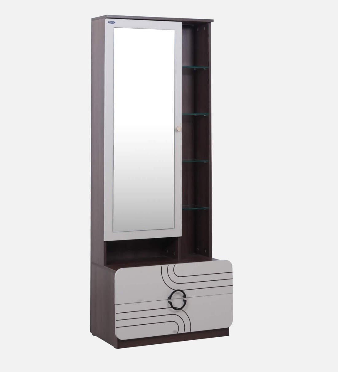 cream black dressing table