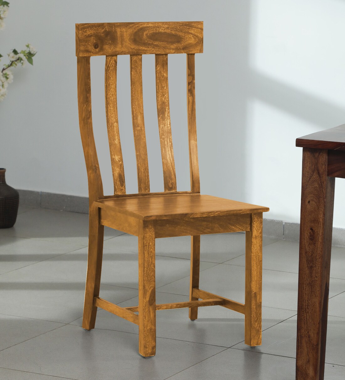 Buy Benoit Solid Wood Dining Chair in Scratch Resistant Rustic Teak ...