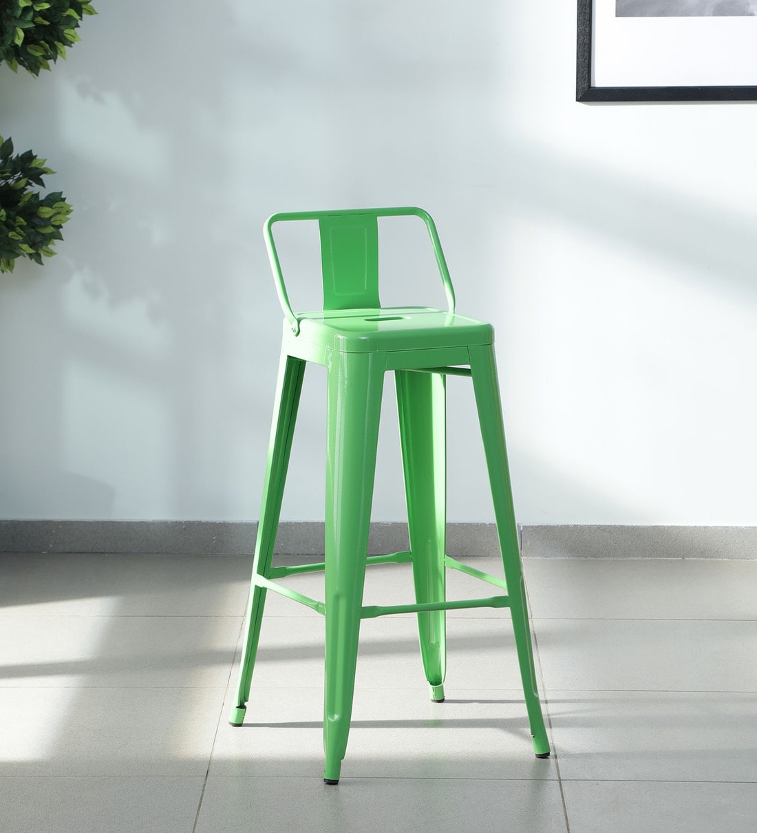 Buy Benton Metal Bar Stool In Green Colour at 3% OFF by Decorative ...