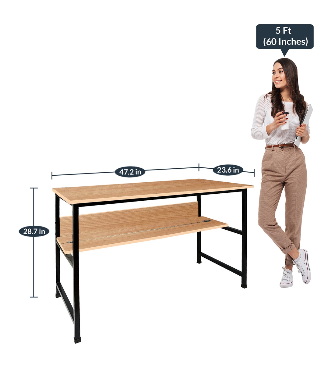 Buy Berlin Workstation In Intel Beige Colour By Kawachi Online - Work ...