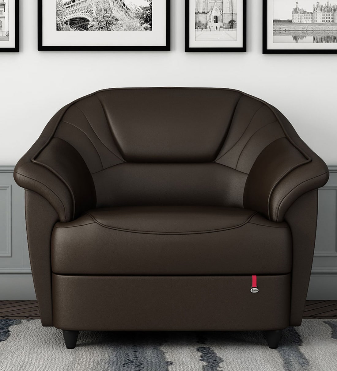 Buy Berry 1 Seater Sofa In Coffee Brown Colour By Durian Online ...