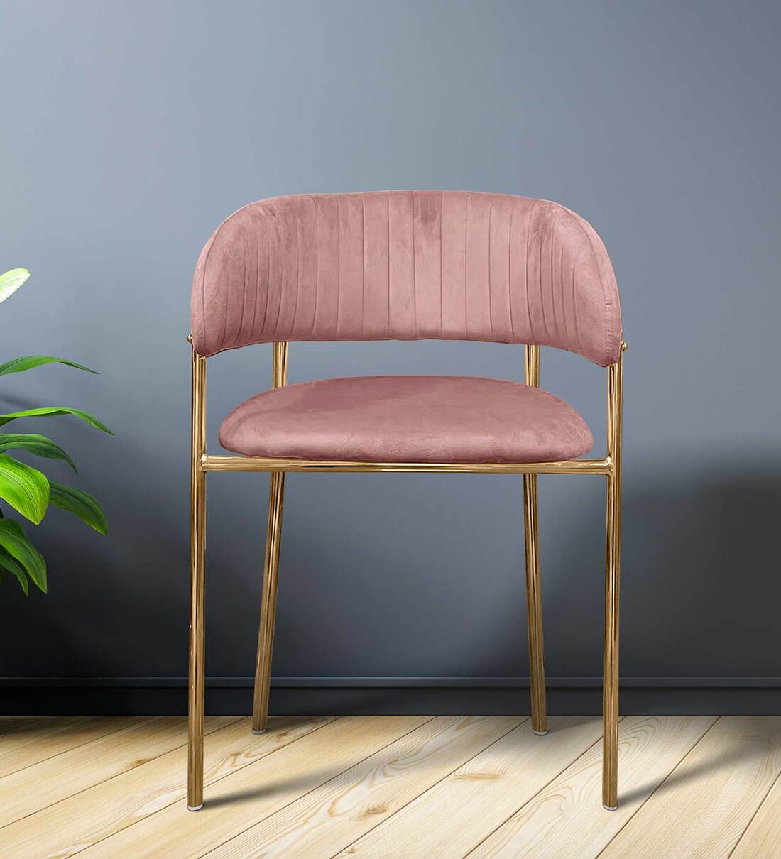 Buy Betsy Fabric Lounge Chair in Dusty Pink Colour at 75% OFF by ...
