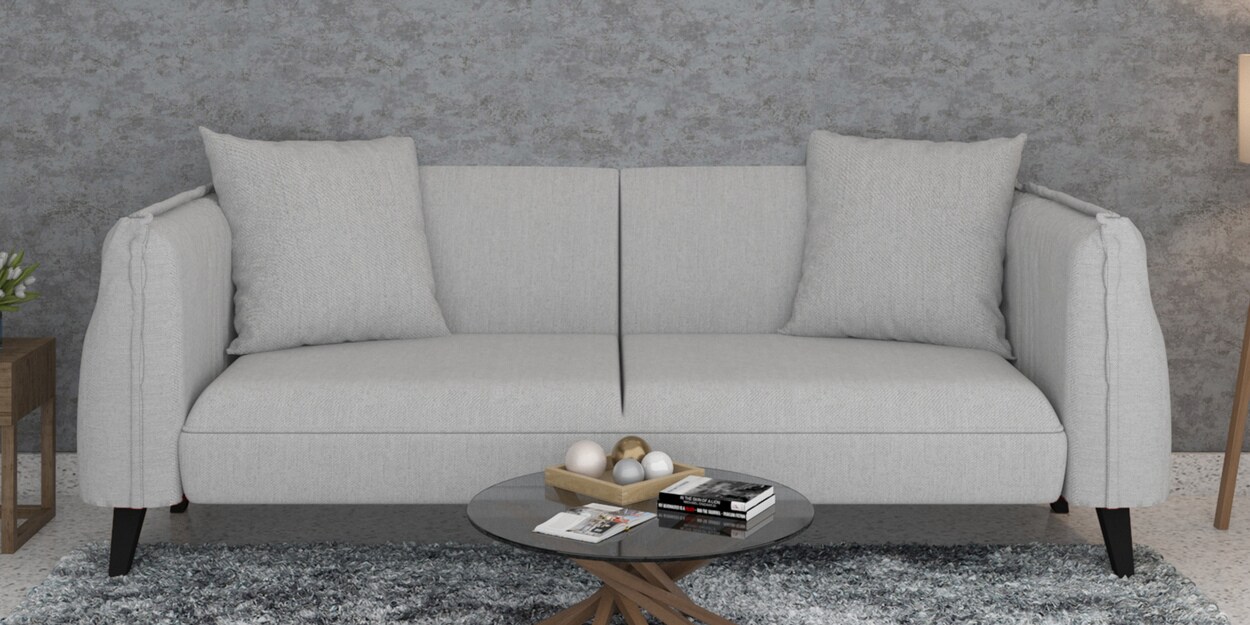 Buy Bexley Fabric 3 Seater Sofa in Grey Colour by Varanda Woods Online ...