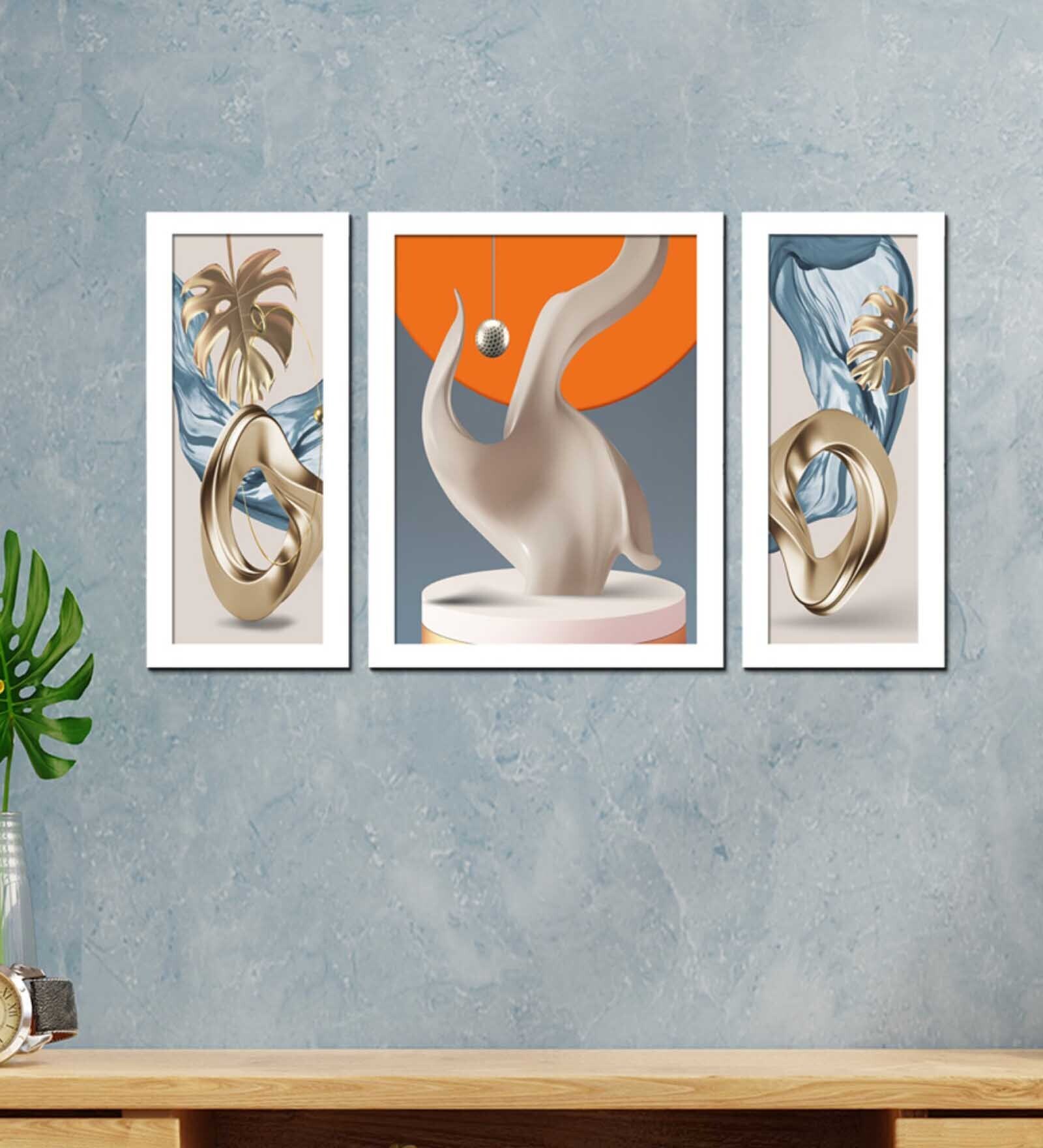 Buy Beautiful Nordiac MDF Art Print Set of 3 at 15% OFF by Wens | Pepperfry