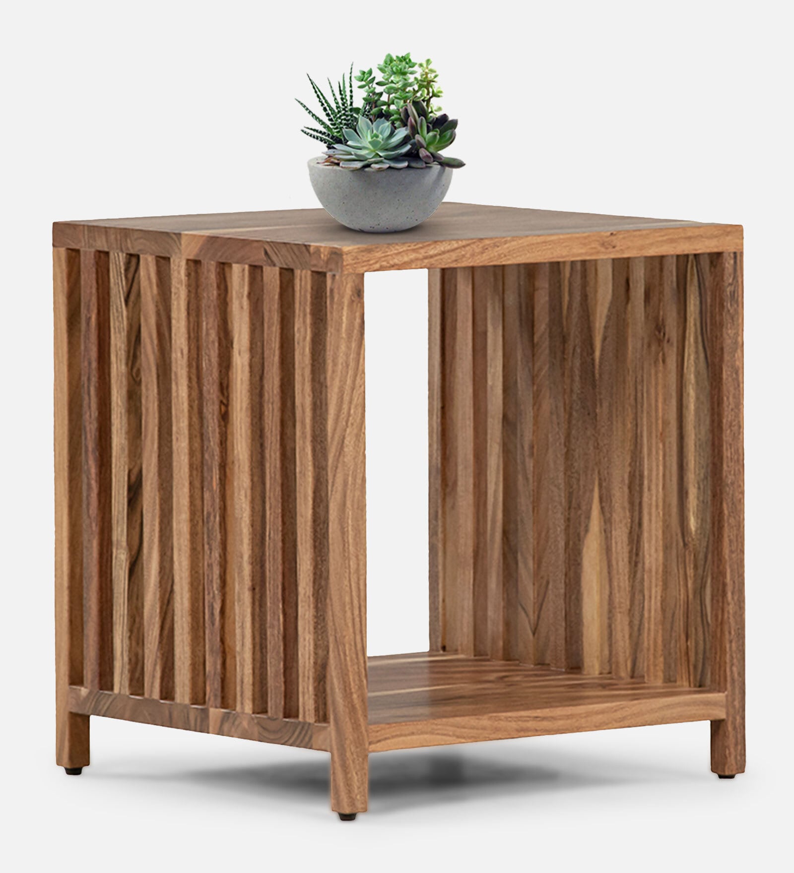 Buy Zail Solid Wood Night Table In Natural Finish at 100% OFF by ...