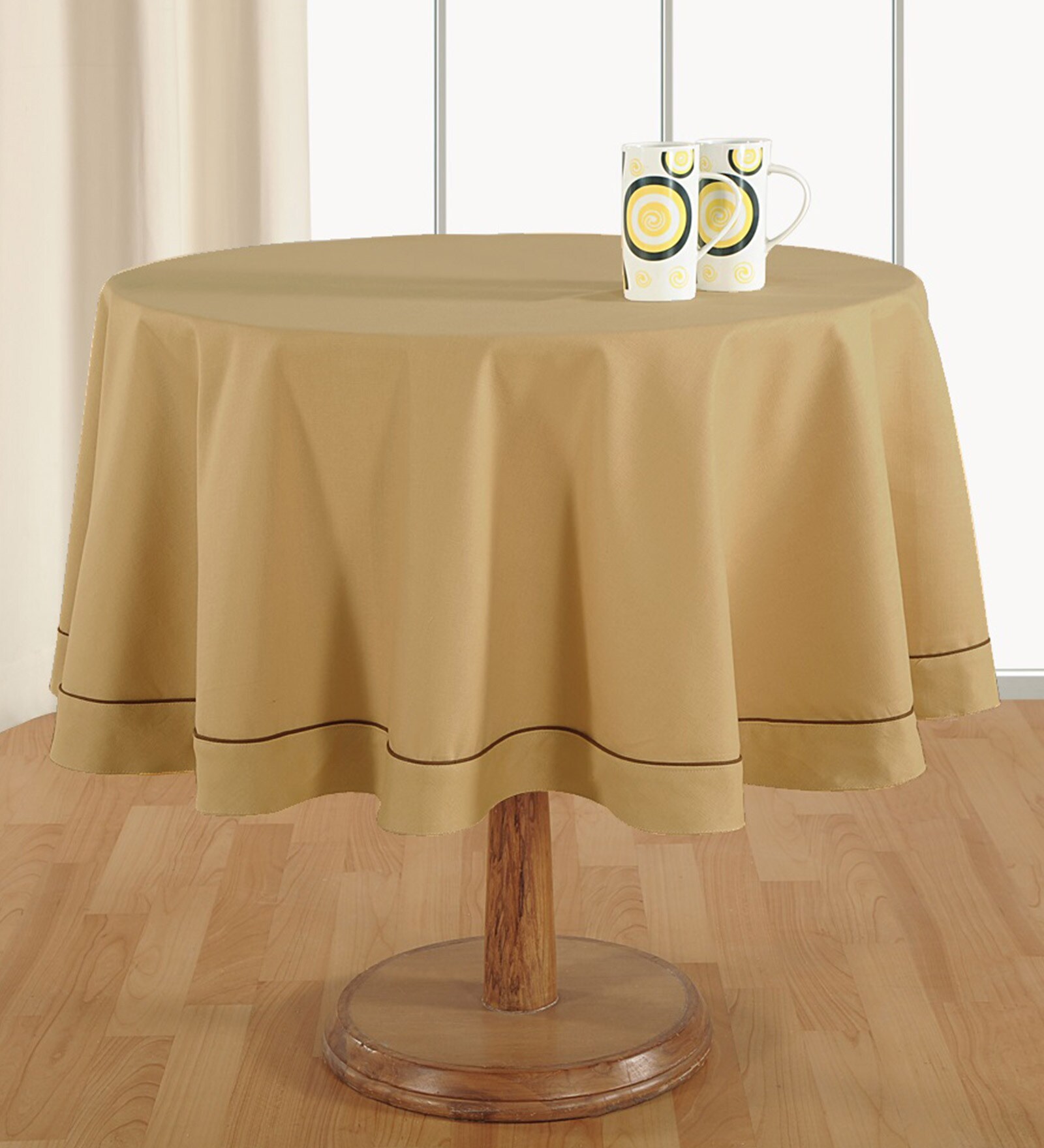 Buy Plain Solid (70x70) Beige Cotton Table Cloth at 41% OFF by Swayam ...