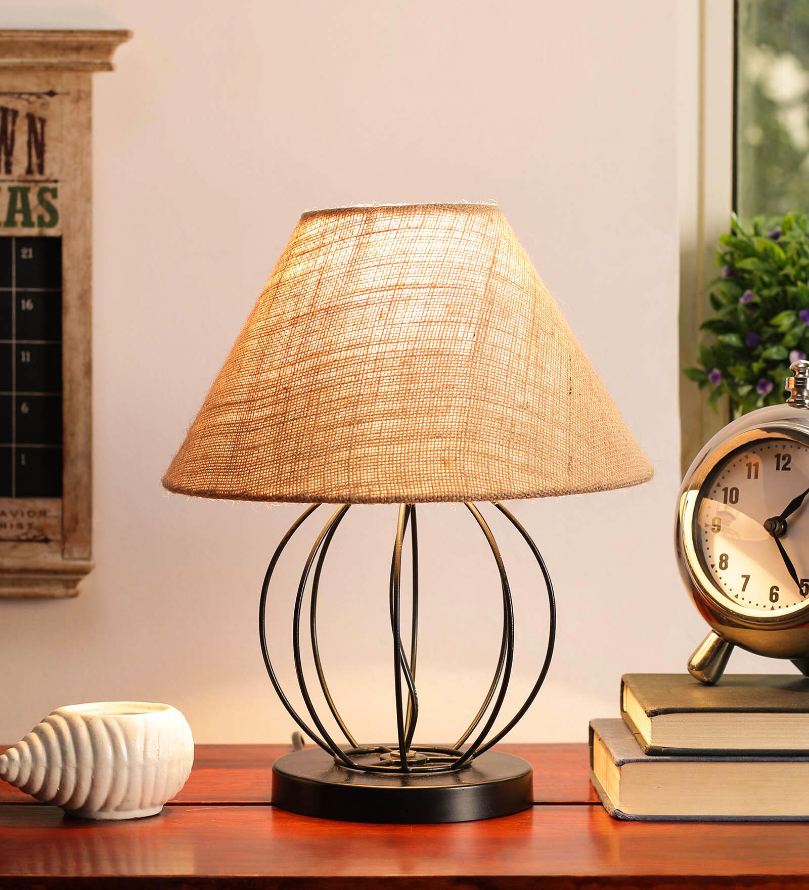 Buy Beige Cotton Table Lamp by New Era at 18% OFF by New Era | Pepperfry