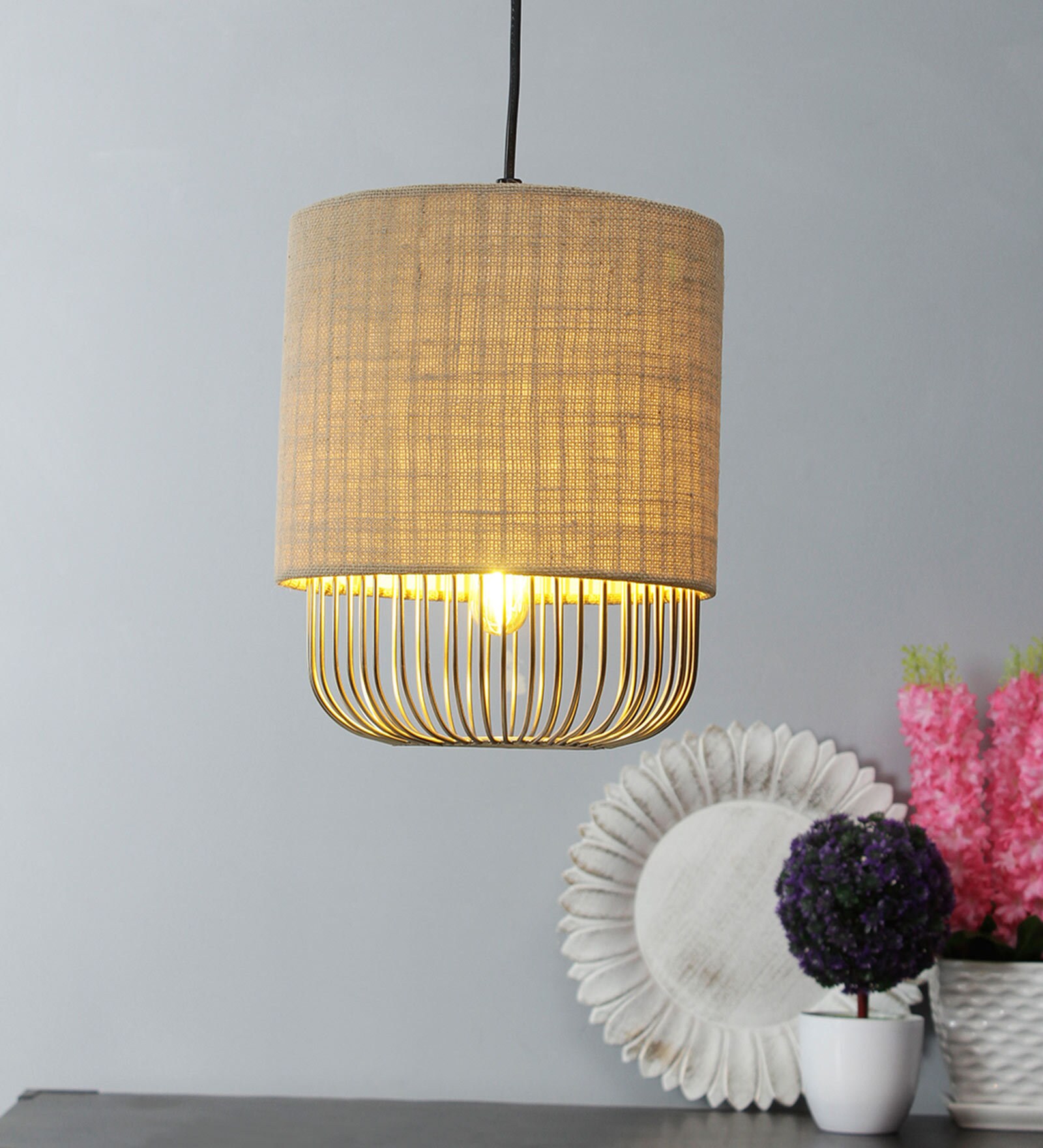 Buy Beige Fabric Hanging Light by Philips at 20% OFF by Philips | Pepperfry