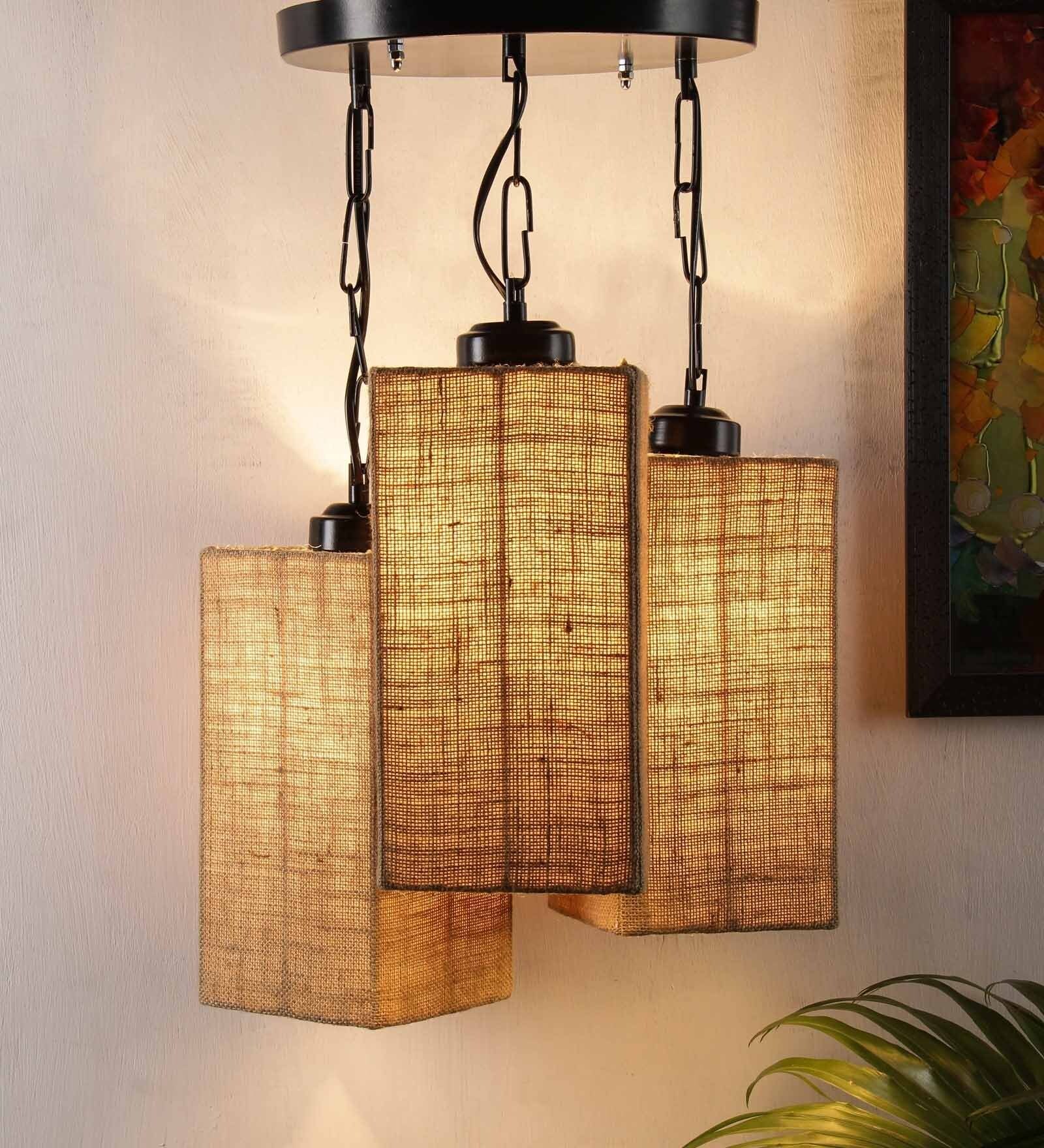 Buy Kimura Beige Jute Cluster Hanging Light at 56% OFF by New Era ...