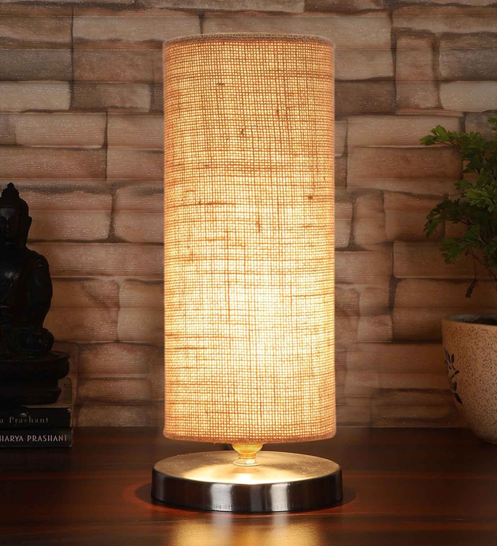 Buy Beige Jute table lamp with Steel Base -8 at 50% OFF by New Era ...