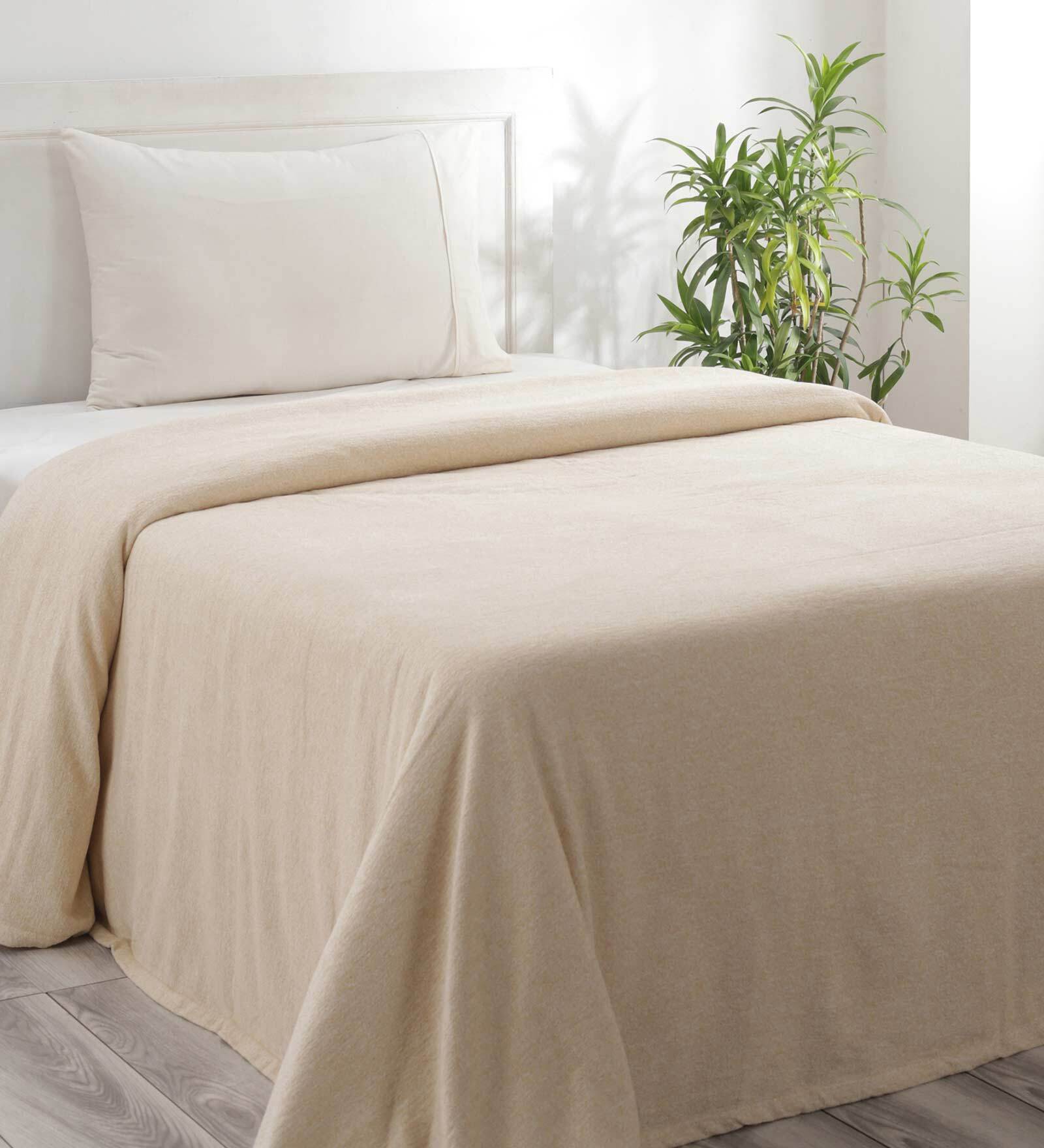 Buy Beige Solid 110 TC Cotton Single Bed Cover by Maspar at 44% OFF by ...