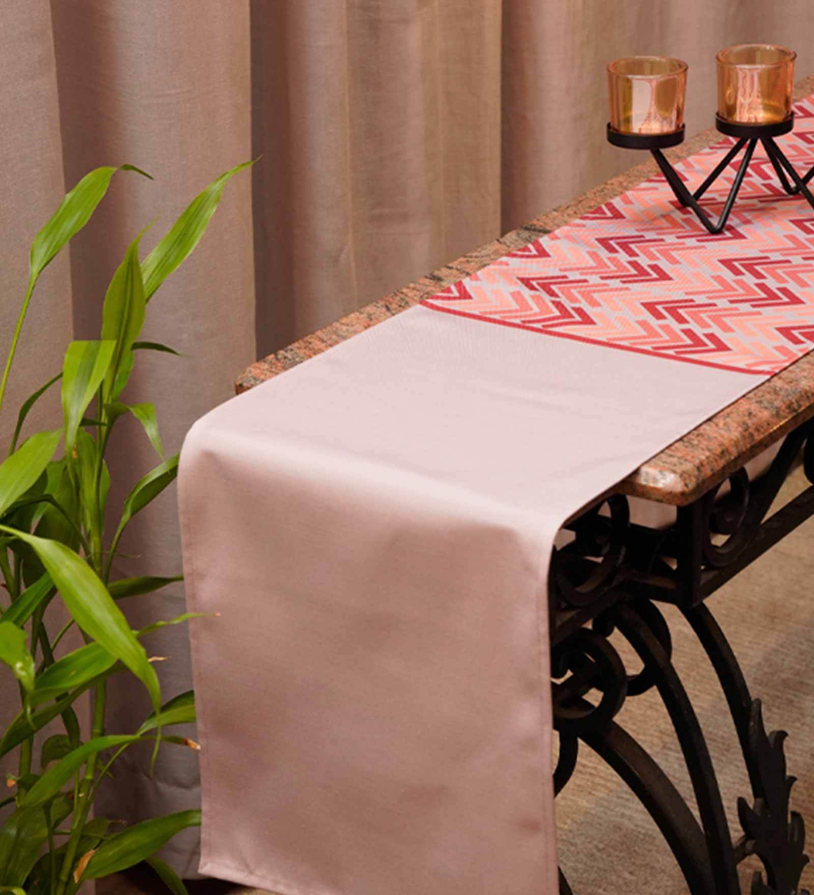 Buy Laureate (12x84) Beige Polycanvas Table Runner at 5% OFF by Zeba ...
