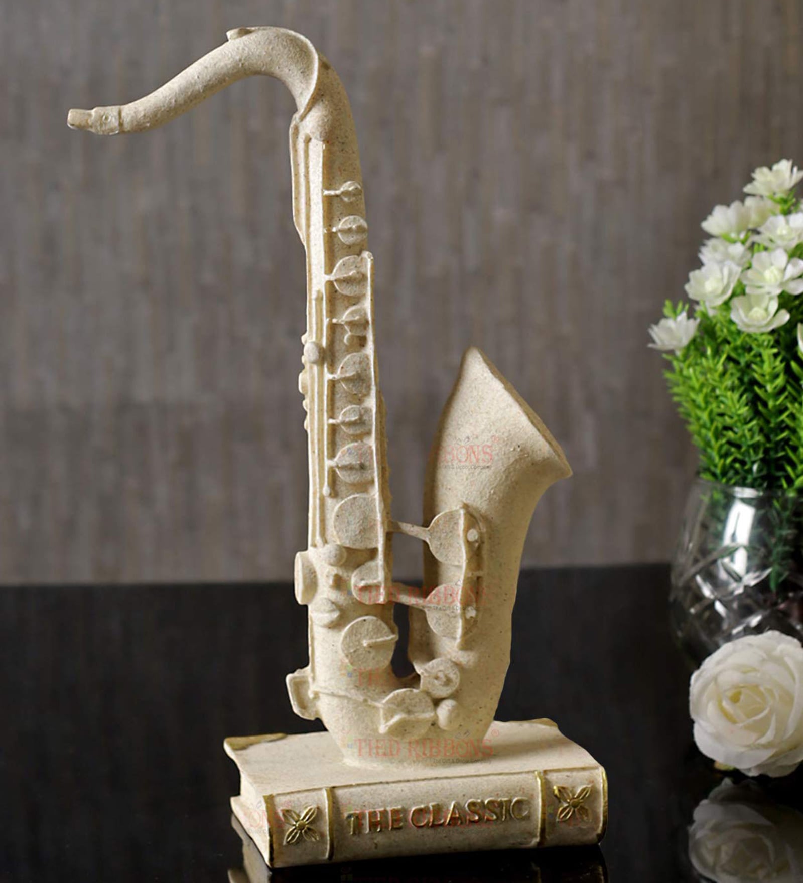 Buy Beige Saxophone Polyresin Table Accent by Tied Ribbons at 32% OFF ...